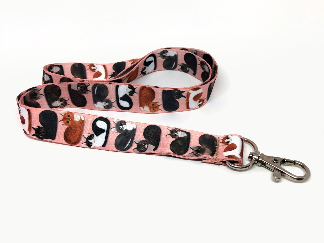 Cat Loaf Lanyard: Cat ID Badge Holder - Etsy