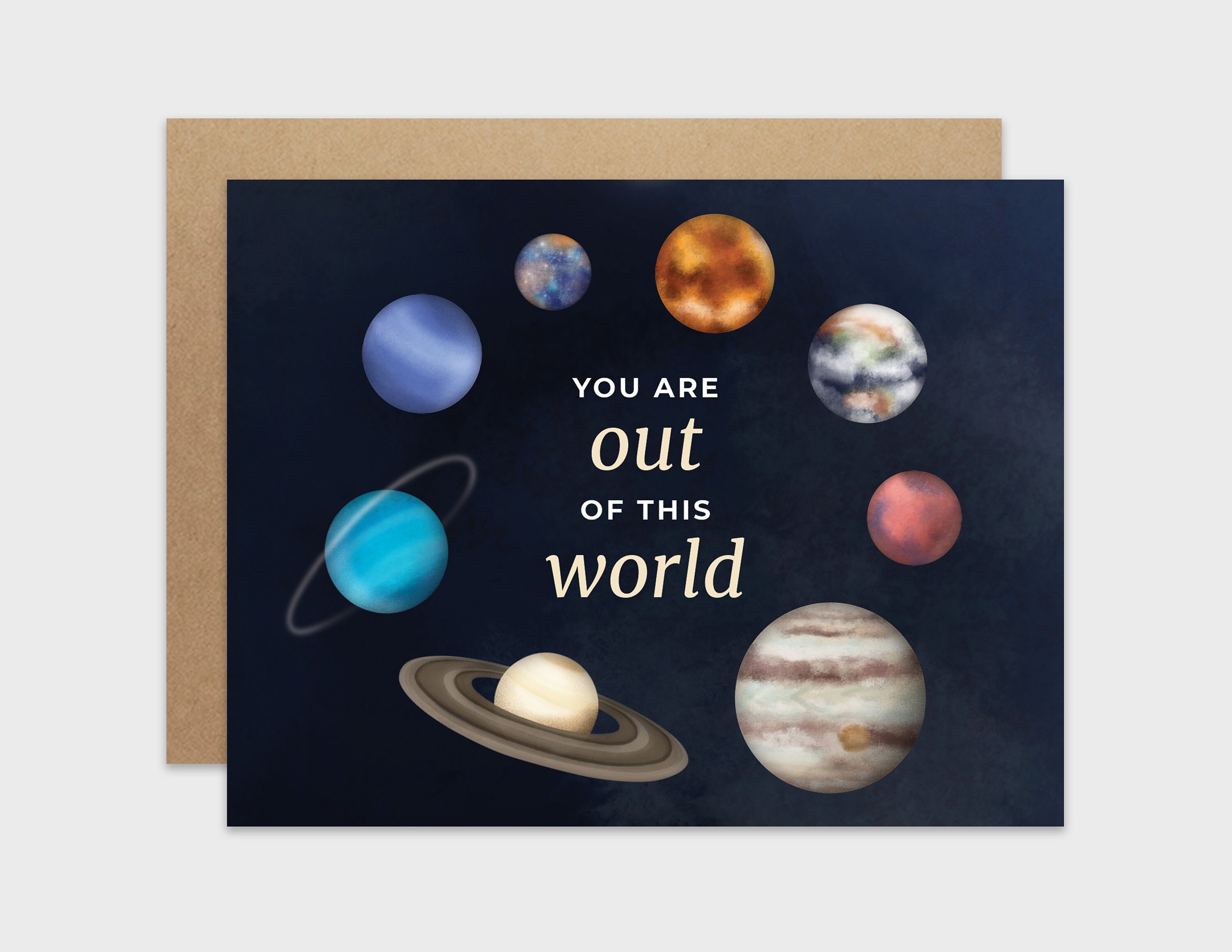 Funny Space Pun Card: 'out of This World' Friendship Card - Etsy