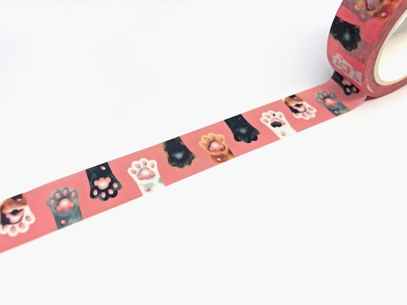 Cat Paw Washi Tape / Cat Toe Bean Planner Tape / Decorative | Etsy
