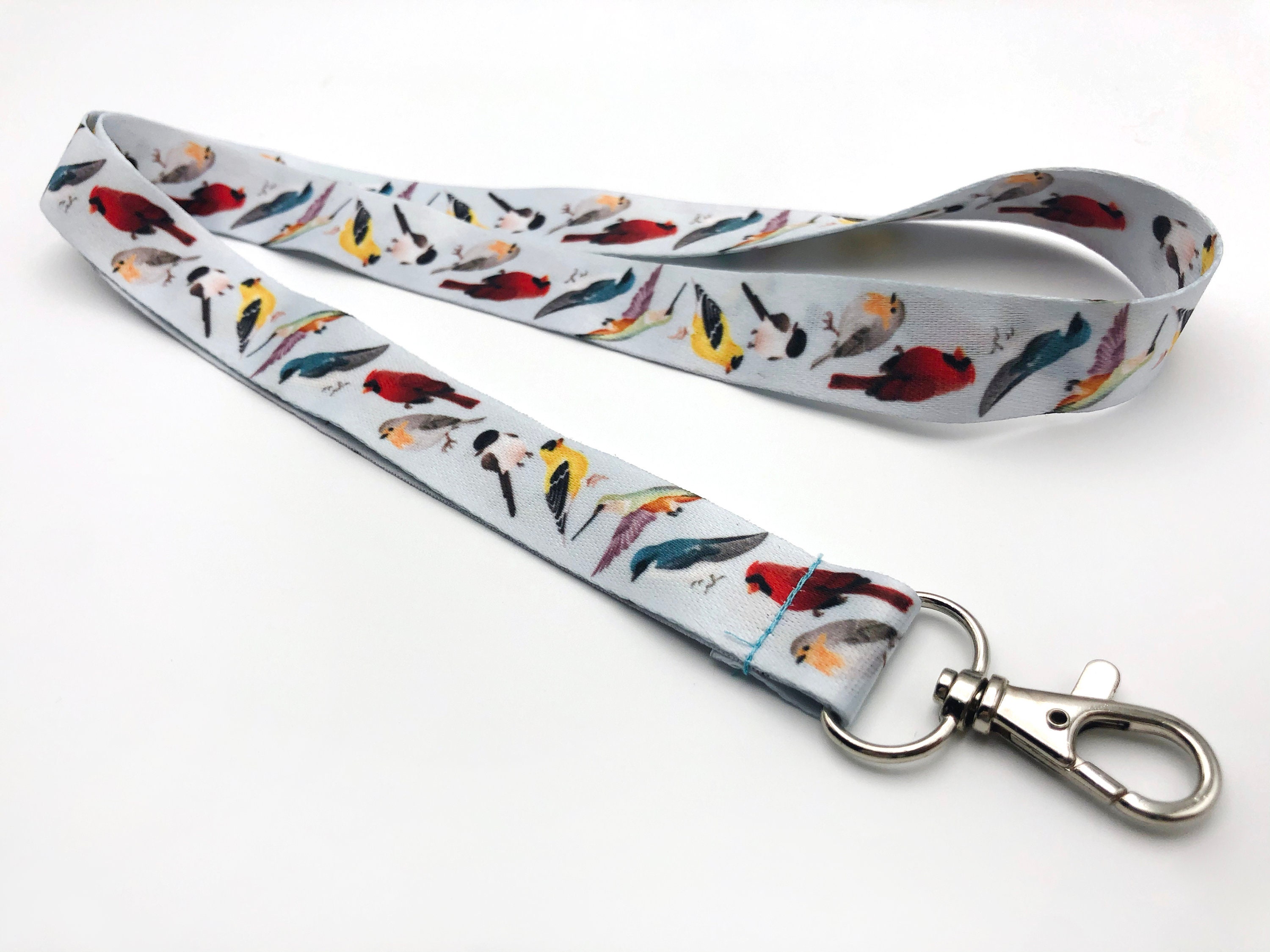 Bird Lanyard / Nature ID Badge Holder / Bird Keychain / Key - Etsy