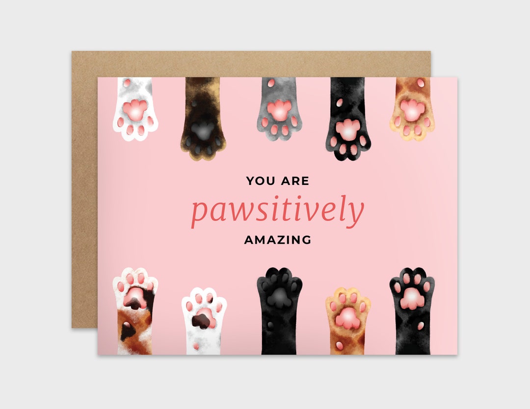 Funny Friendship Card / Cat Pun Valentine Card / Appreciation Card ...