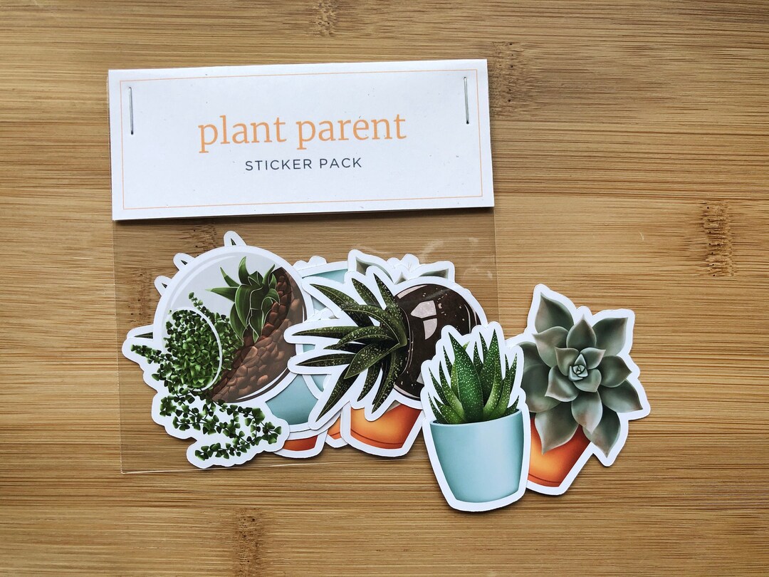 Plant Sticker Pack 12pc / Plant Stickers / Succulent Stickers / Garden ...