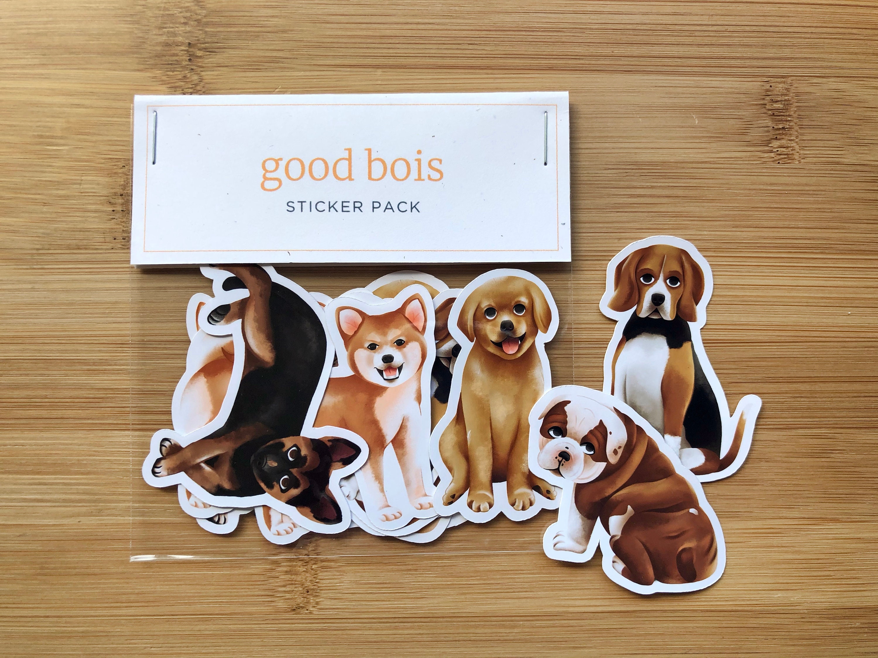 Dog Sticker Pack 12pc / Dog Stickers / Cute Puppy Stickers / | Etsy