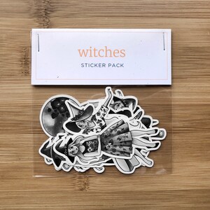 Witches Halloween Sticker Pack 10pc / Spooky Witchcraft Stickers ...