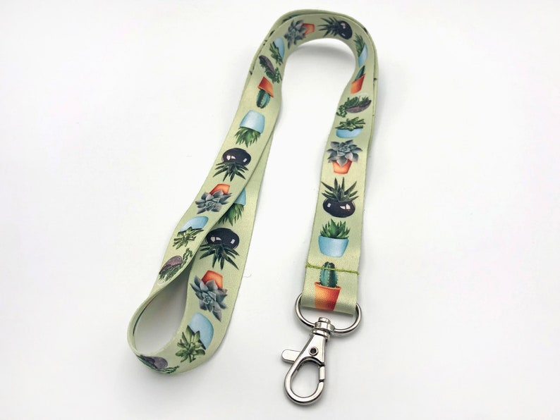 Plant Lanyard / Succulent ID Badge Holder / Gardening Keychain / Key ...