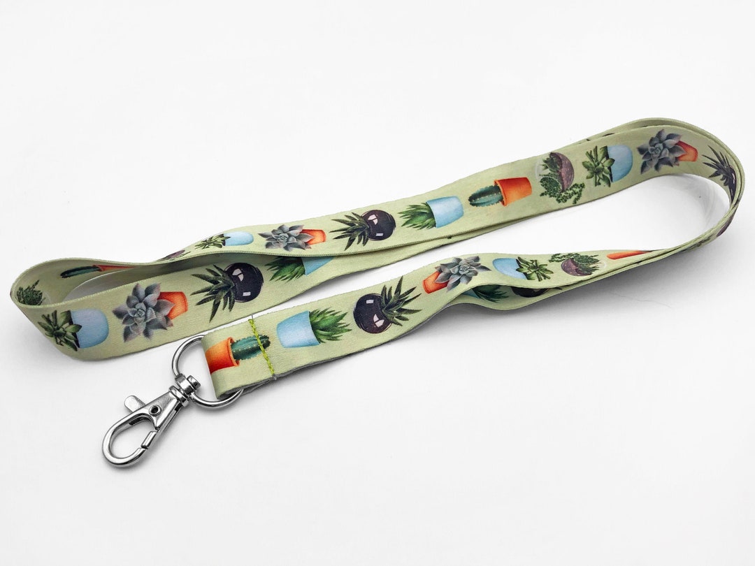 Plant Lanyard / Succulent ID Badge Holder / Gardening Keychain / Key ...