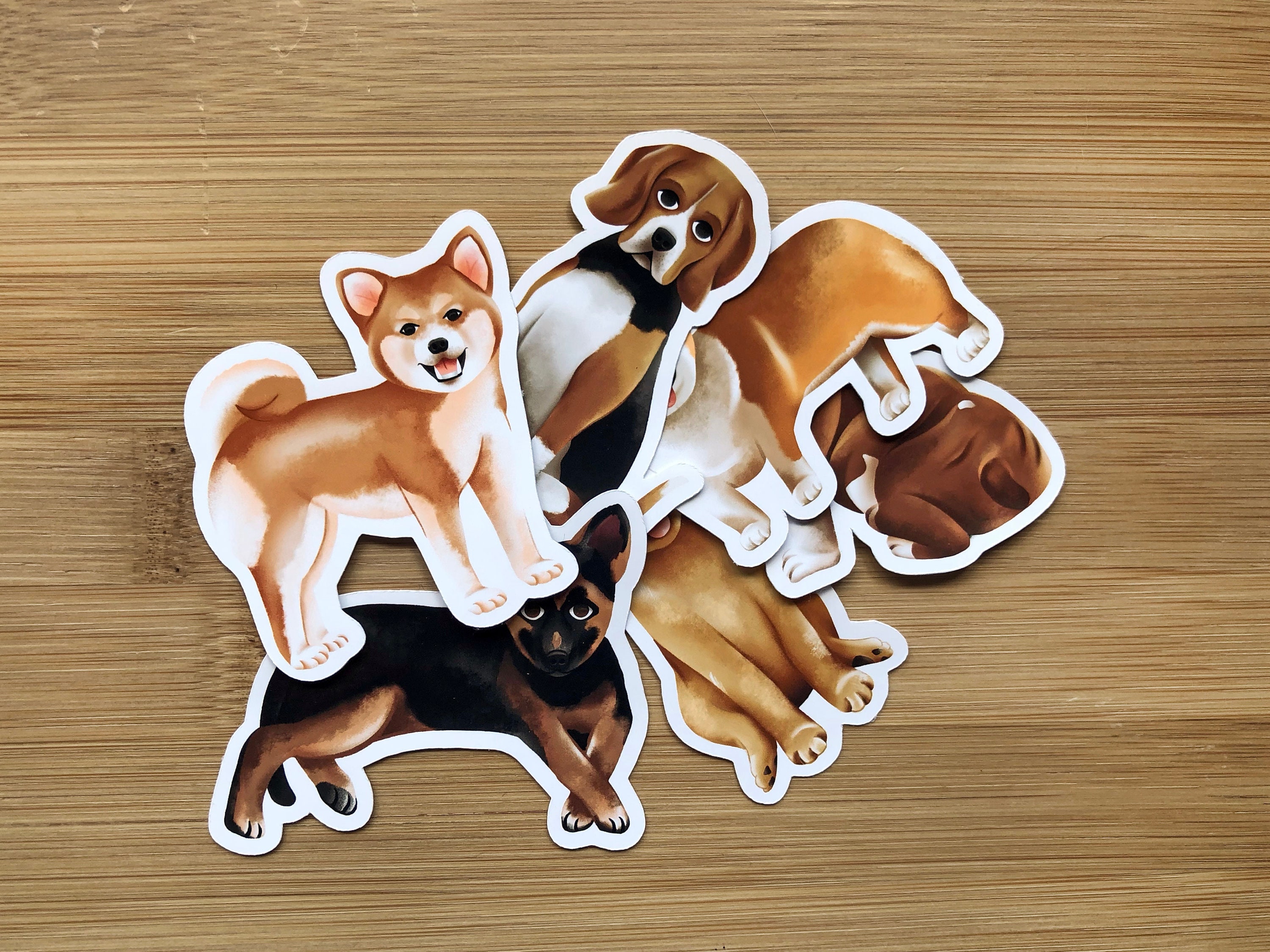Dog Sticker Pack 12pc / Dog Stickers / Cute Puppy Stickers / | Etsy