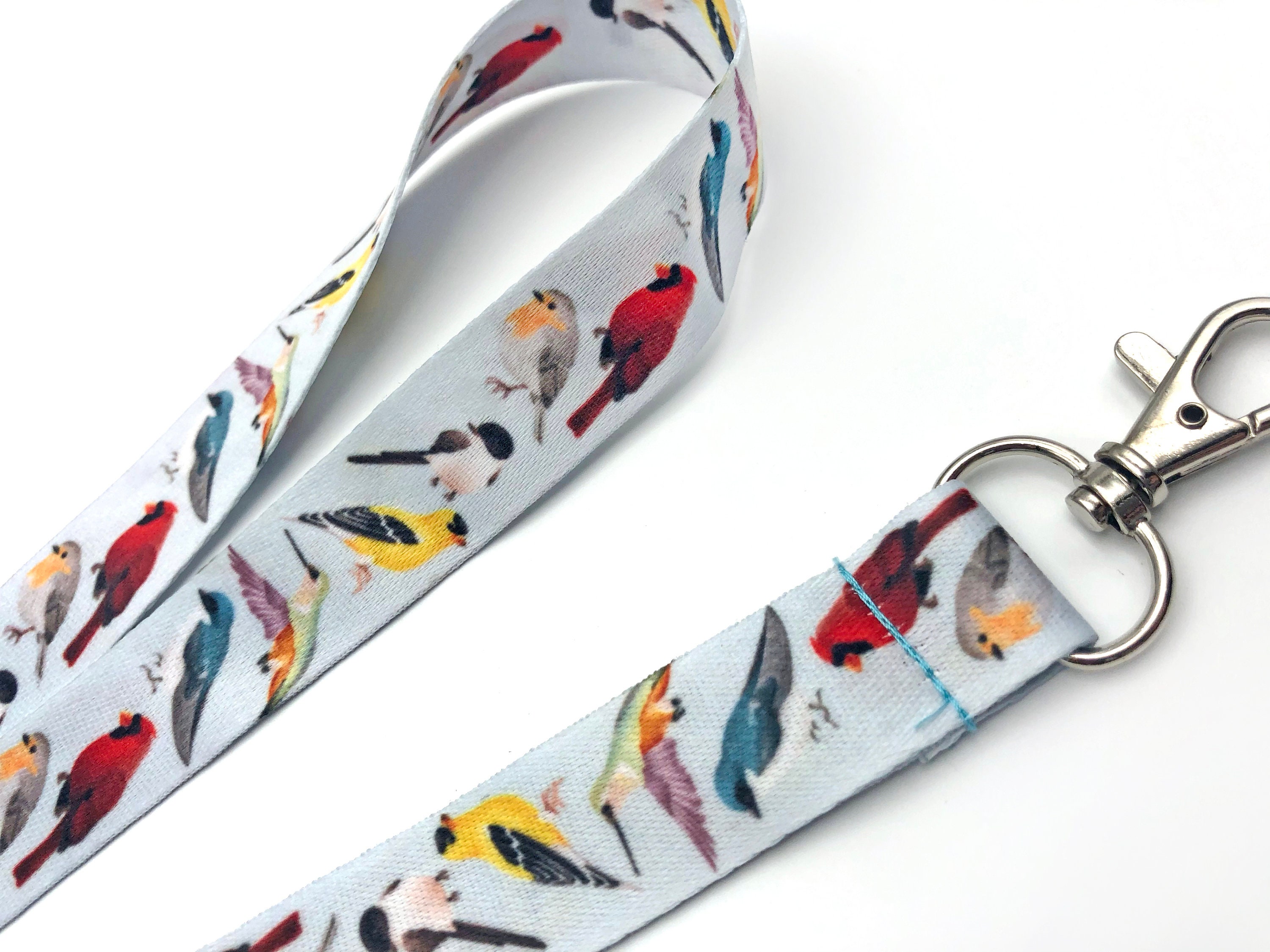Bird Lanyard / Nature ID Badge Holder / Bird Keychain / Key - Etsy