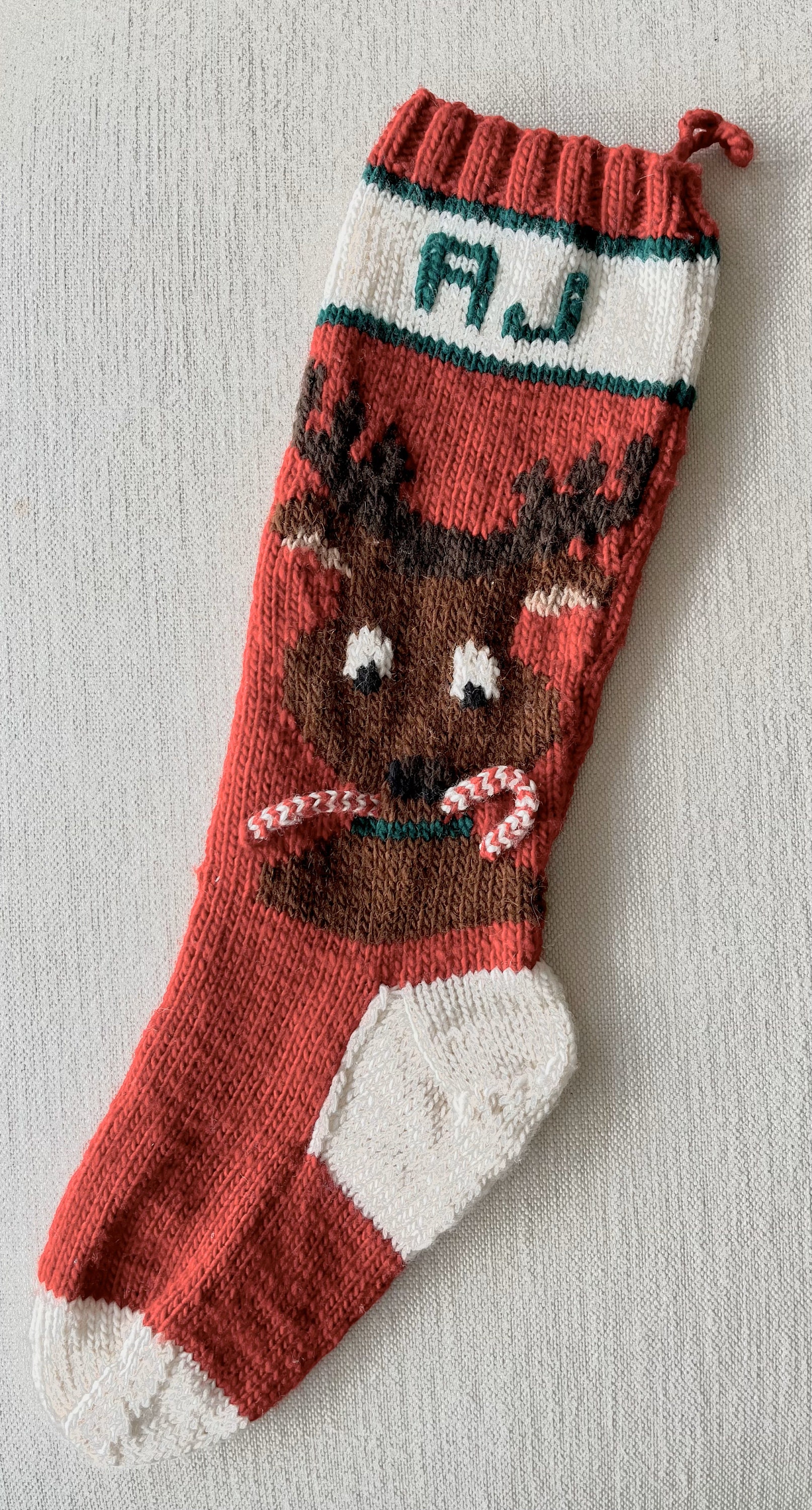 Reindeer Christmas Stocking Knitting Pattern Downloadable Christmas - Etsy