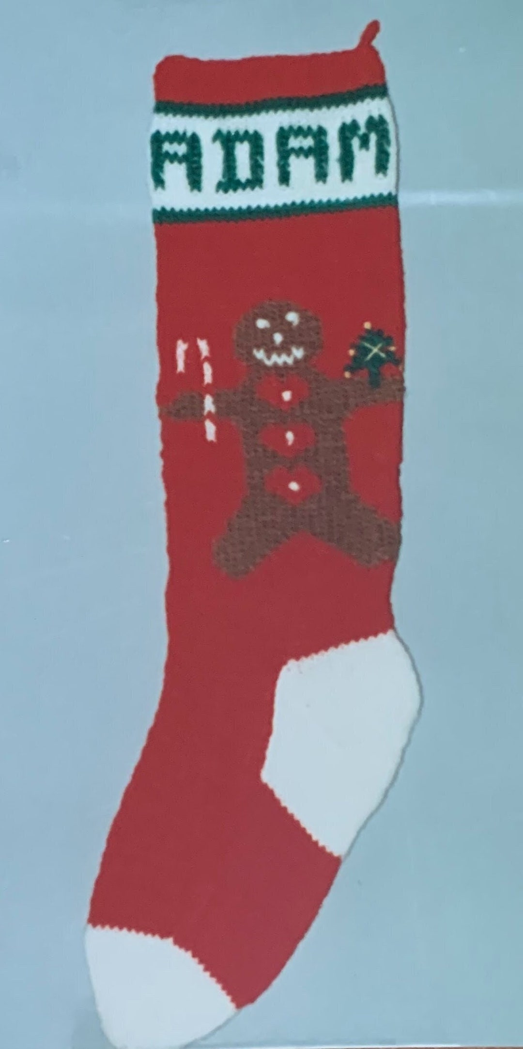 Gingerbread Stocking Knitting Pattern Downloadable Christmas - Etsy