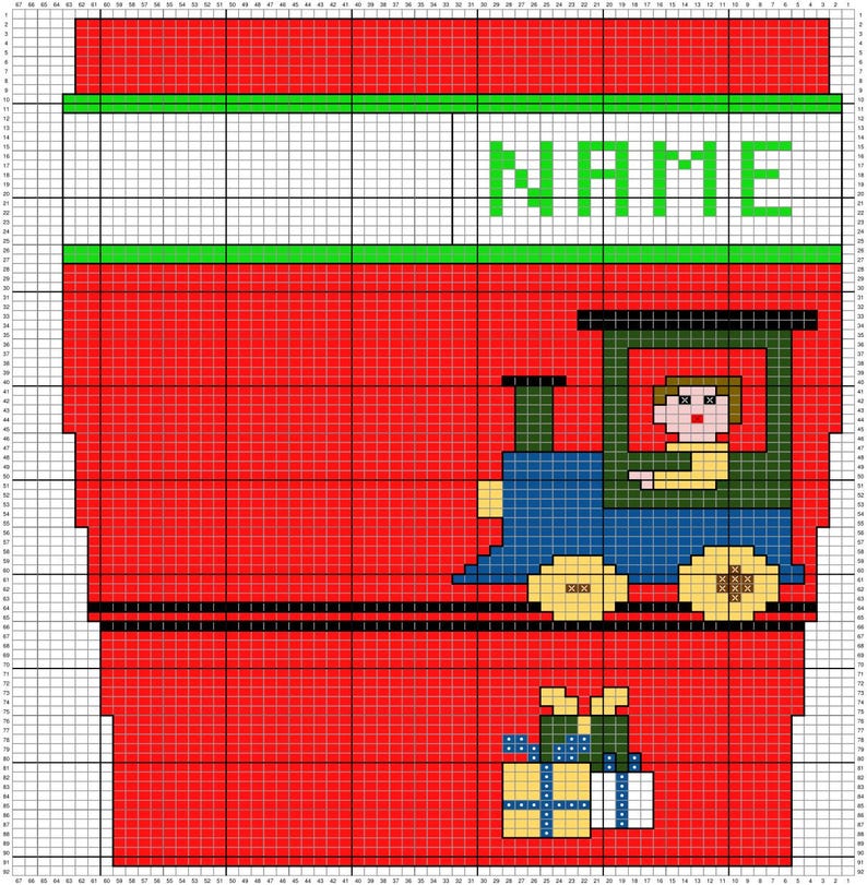 Train Stocking Knitting Pattern Downloadable Christmas - Etsy