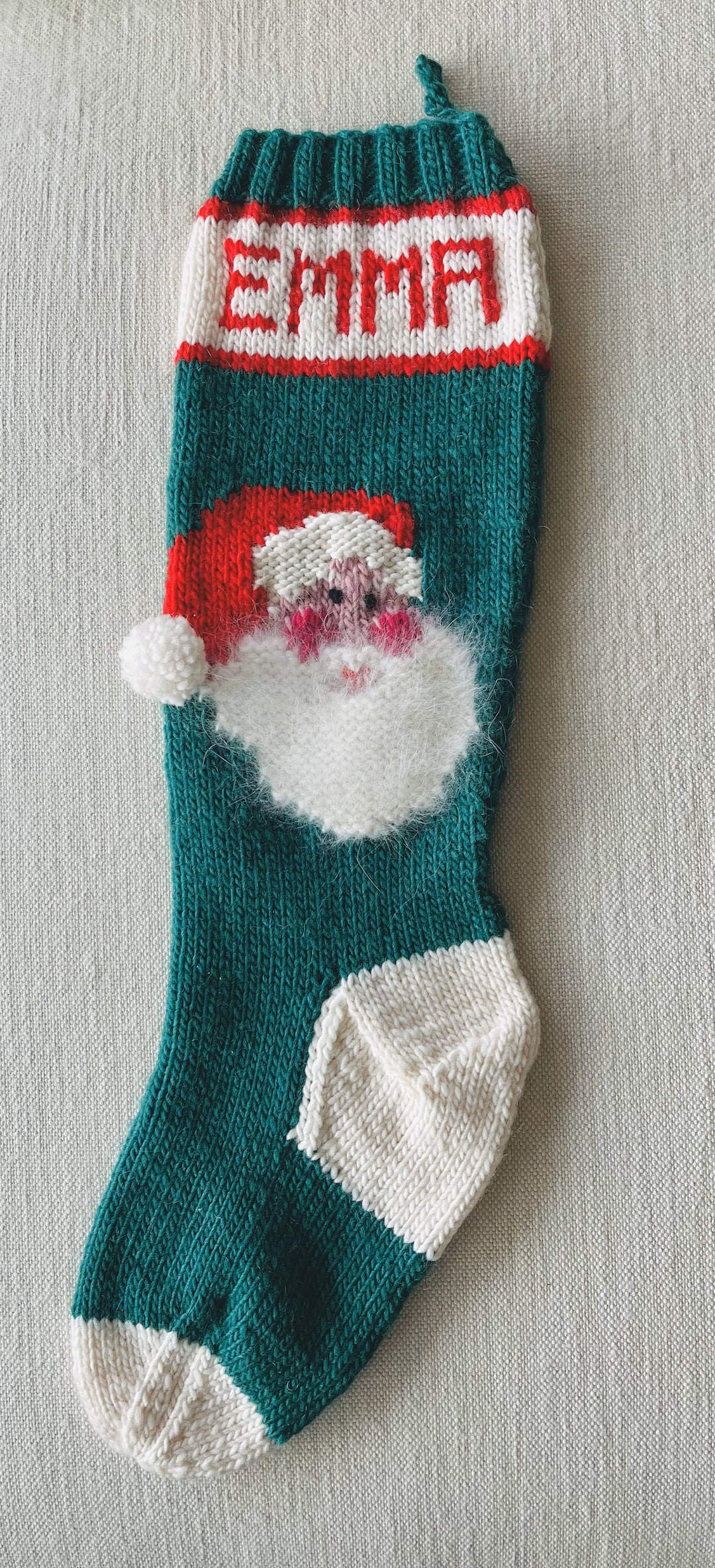 Santa Christmas Stocking Knitting Pattern Downloadable Christmas - Etsy