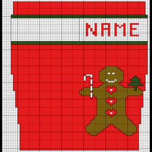 Gingerbread Stocking Knitting Pattern Downloadable Christmas - Etsy
