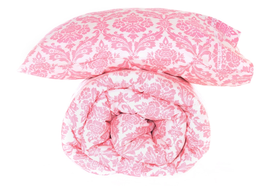 Pink Damask Doona Cover - King Single - Etsy