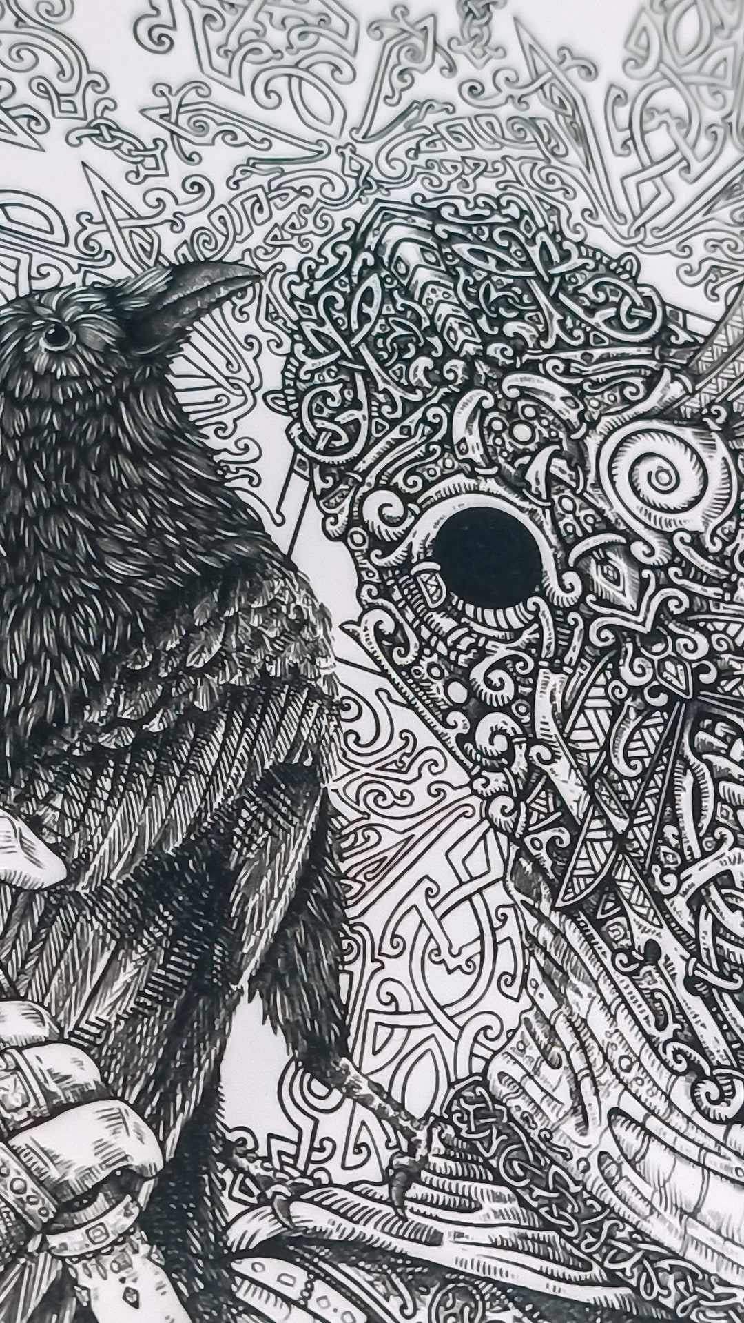 Odin, the Allfather Print Inspired by Norse Viking Art, Stylized With ...