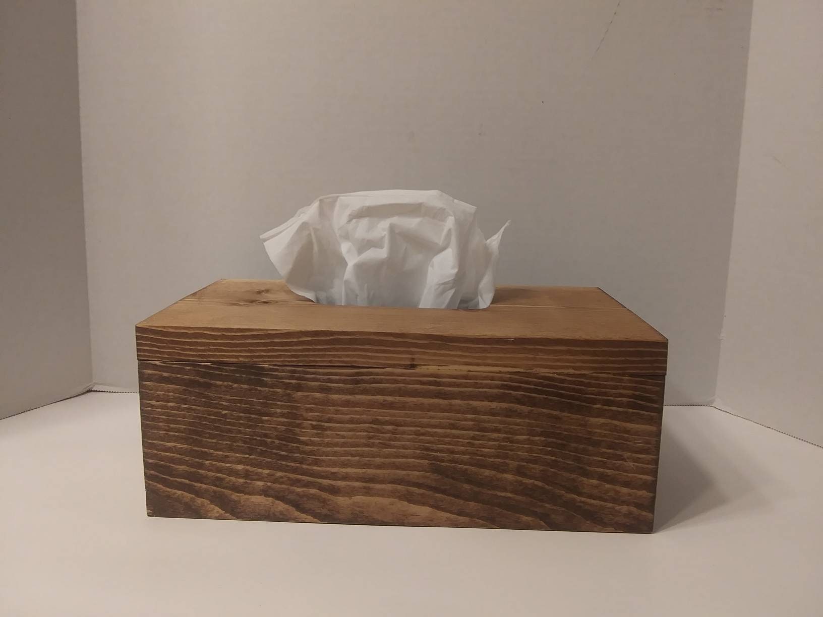 Tissue box cover rustic wood tissue box cover custom made | Etsy