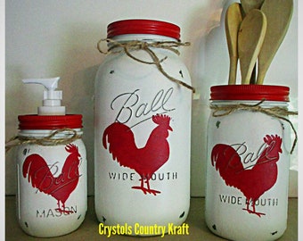 Rooster Canister Set - Etsy
