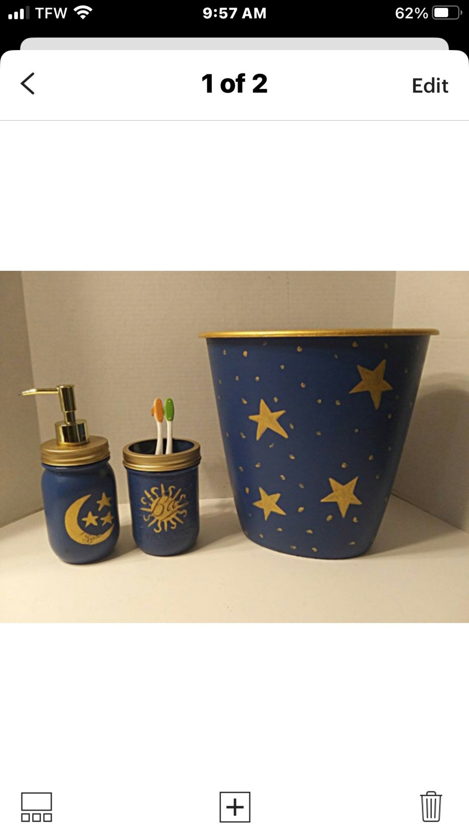 Celestial Bathroom Set Moon Stars Sun Bathroom Decor - Etsy