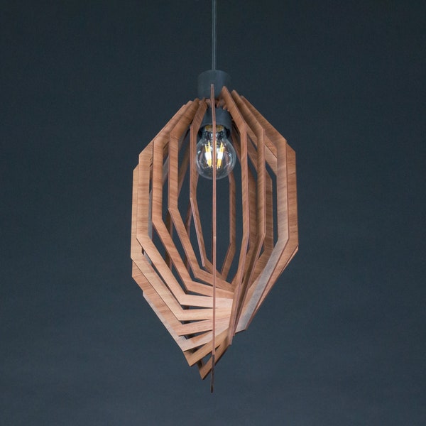 Wood Ceiling Light - Etsy