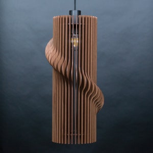 Wood Pendant Light ,modern Chandelier Lighting, Hanging Dining Lamp ...