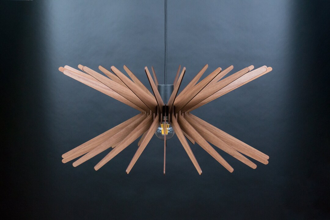 Wood Ceiling Lamp,wooden Ceiling Light, Chandelier Lighting,geometric ...