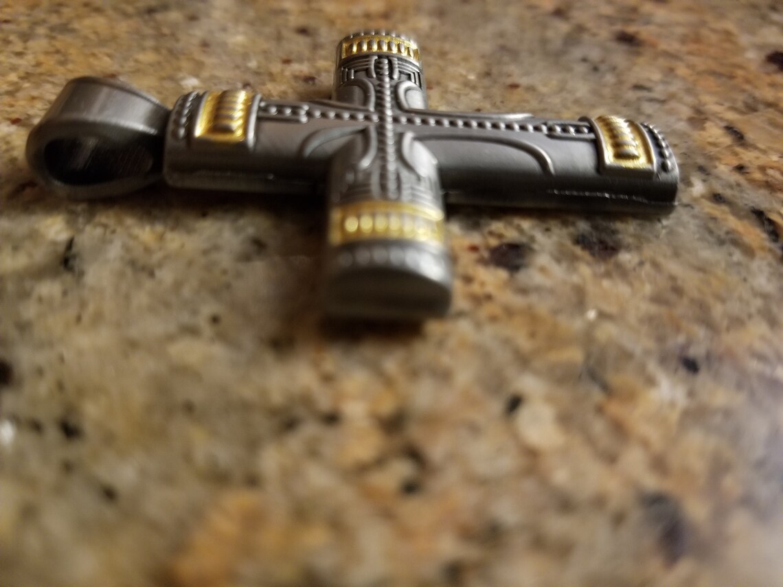 Large Ornate VATICAN CATHOLIC CROSS Pewter Pendant - Etsy