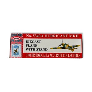 Postage Stamp Model Power Diecast Aircraft Hurricane MKII 1/100 ...