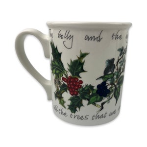 Portmeirion the Holly and the Ivy Mugs Set of 4 Holiday Anwyl Cooper ...