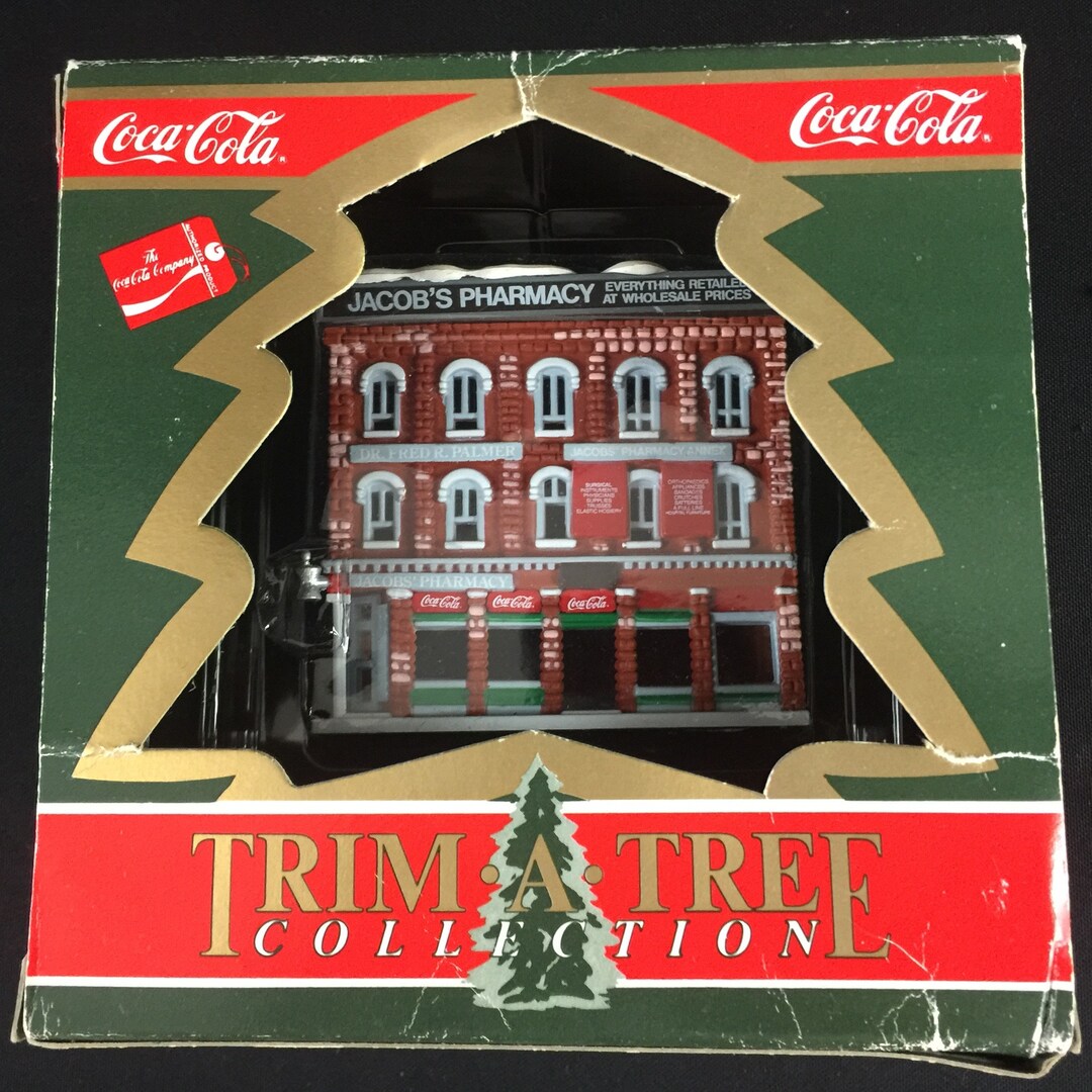 Coca Cola Ornament Jacob's Pharmacy Building Soda Fountain Coke Trim a ...