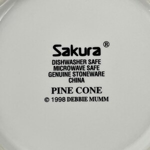 Debbie Mumm Pine Cone Coffee Mugs Set of 4 Vintage Sakura Woodland ...