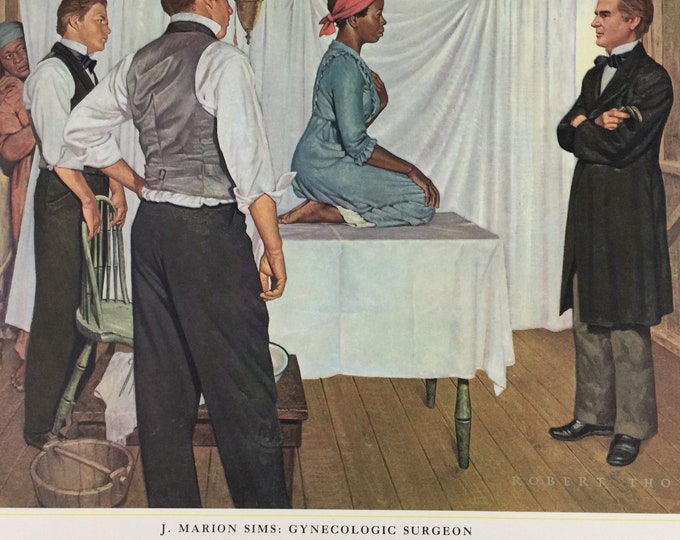VTG 1961 J Marion Sims Gynecologic Surgeon Original Medical Print ...