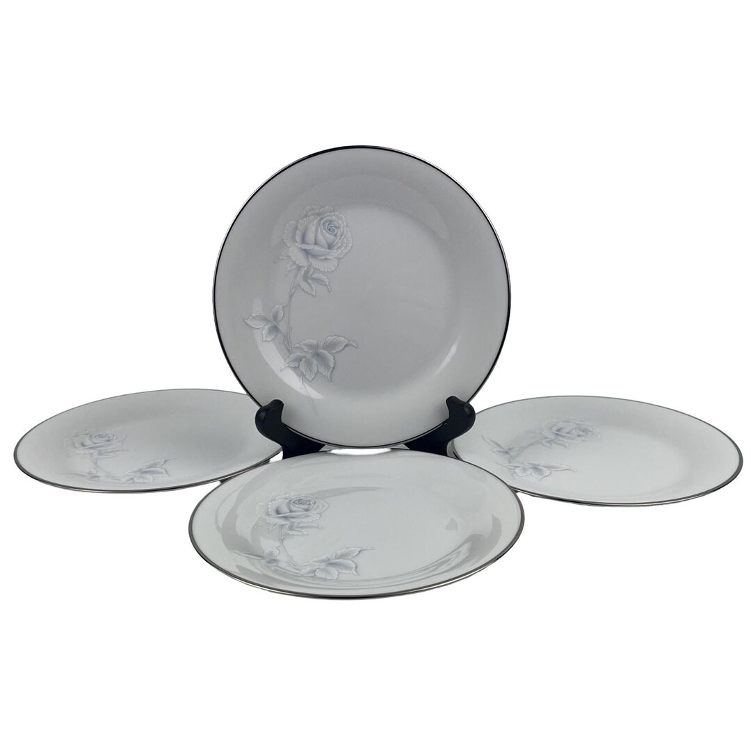 Noritake Virtue Bread and Butter Plates Lot of 4 Vintage 6 1/4" Blue ...