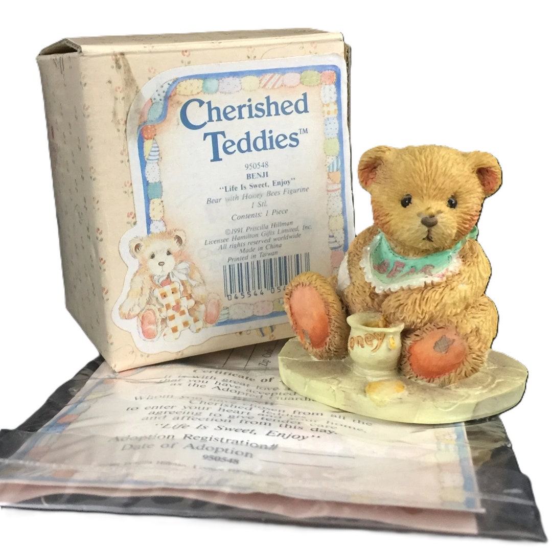 Cherished Teddies Benji Boy Bear With Honey Bees 950548 life is Sweet ...