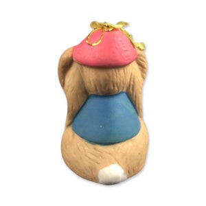 GIFTCO Bunny Rabbit Light Pink Bow Figurine Ornament Bell Taiwan ...