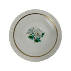Hanover China Silver Rose Footed Cups and Saucers Set of 4 Vintage ...
