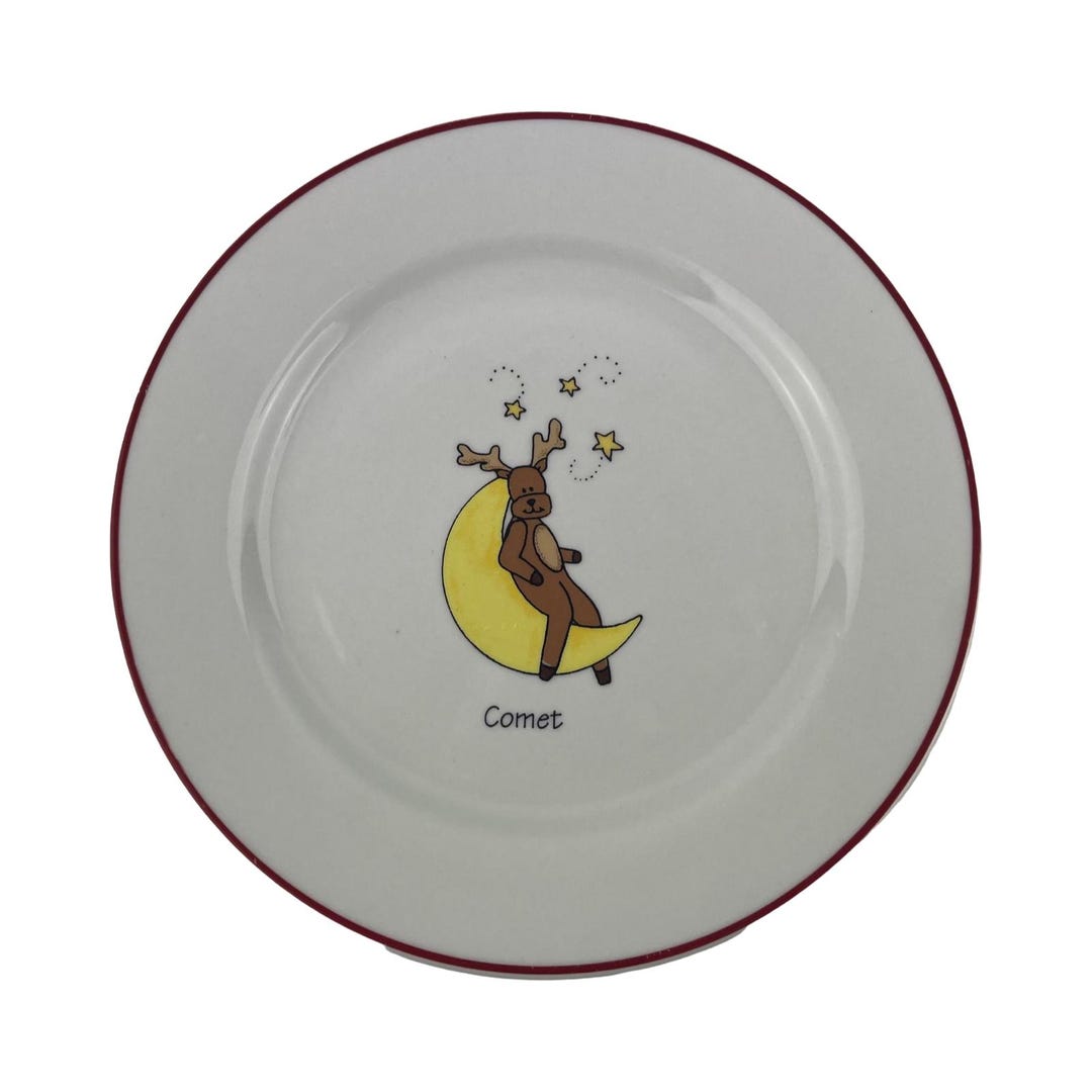 LTD ABC Distributing Comet Reindeer Salad Dessert Plate 8 Santa ...