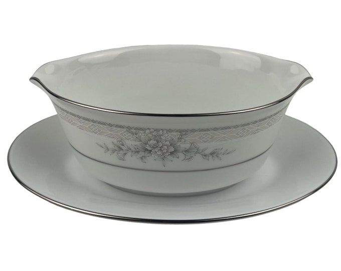 Noritake Sweet Leilani Gravy Boat With Underplate Vintage Legendary ...