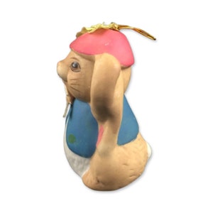 GIFTCO Bunny Rabbit Light Pink Bow Figurine Ornament Bell Taiwan ...