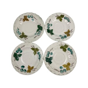 Metlox Vineyard Saucer Plates Set of 4 Vintage 6 Vernon Ware Poppytrail ...