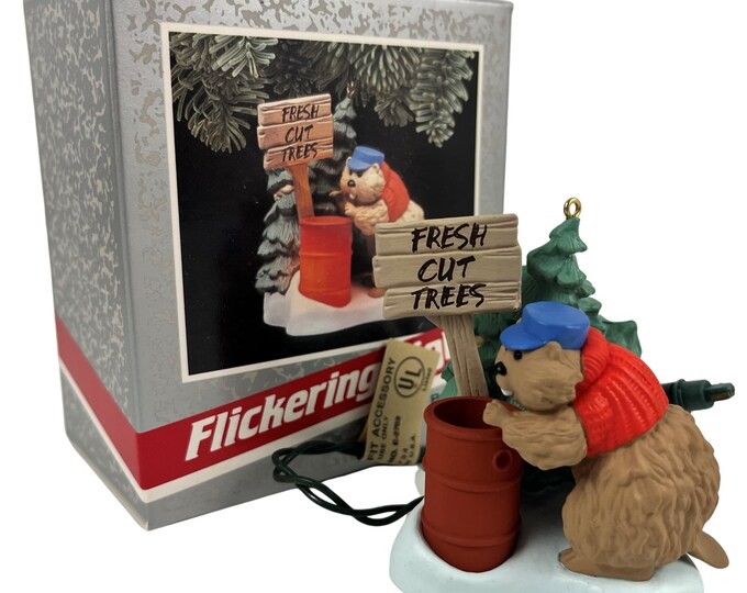 Hallmark Ornament BUSY BEAVER Lighted Magic Fresh Cut Trees Sold by ...