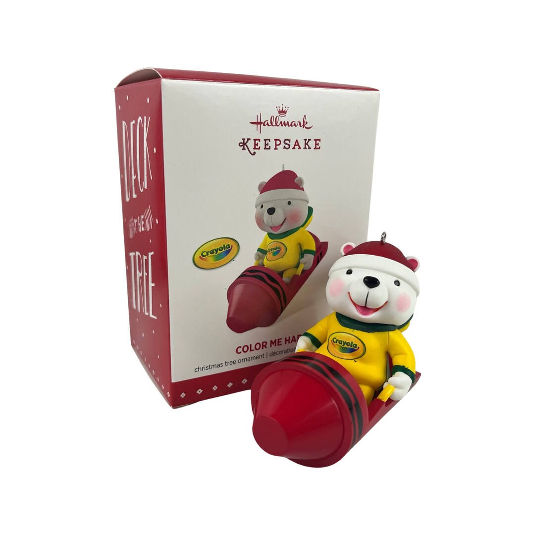 Hallmark Ornament Color Me Happy Crayola Crayon Polar Bear on - Etsy
