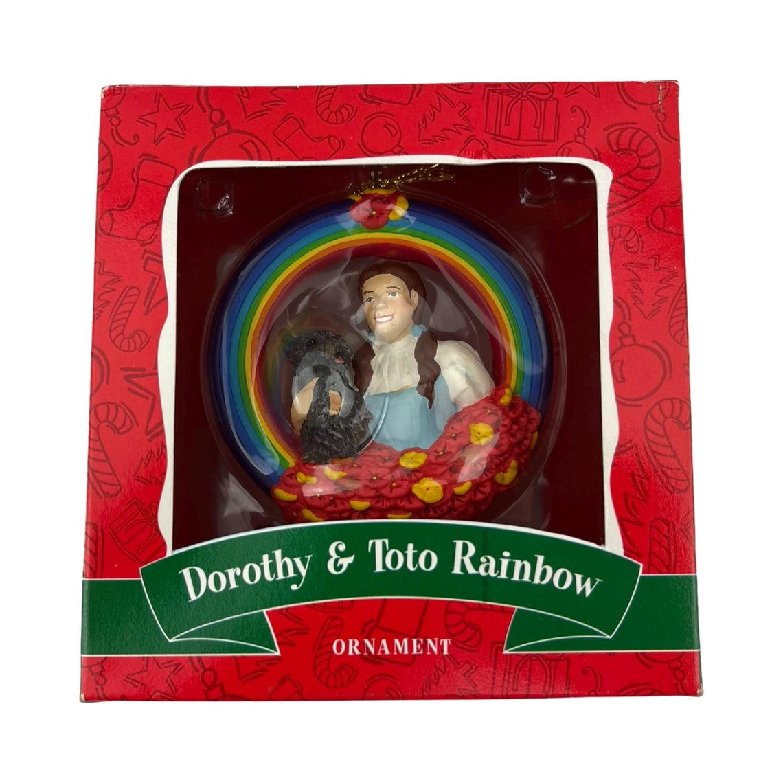 Wizard of Oz Dorothy and Toto Rainbow Christmas Ornament Vintage 2000 ...