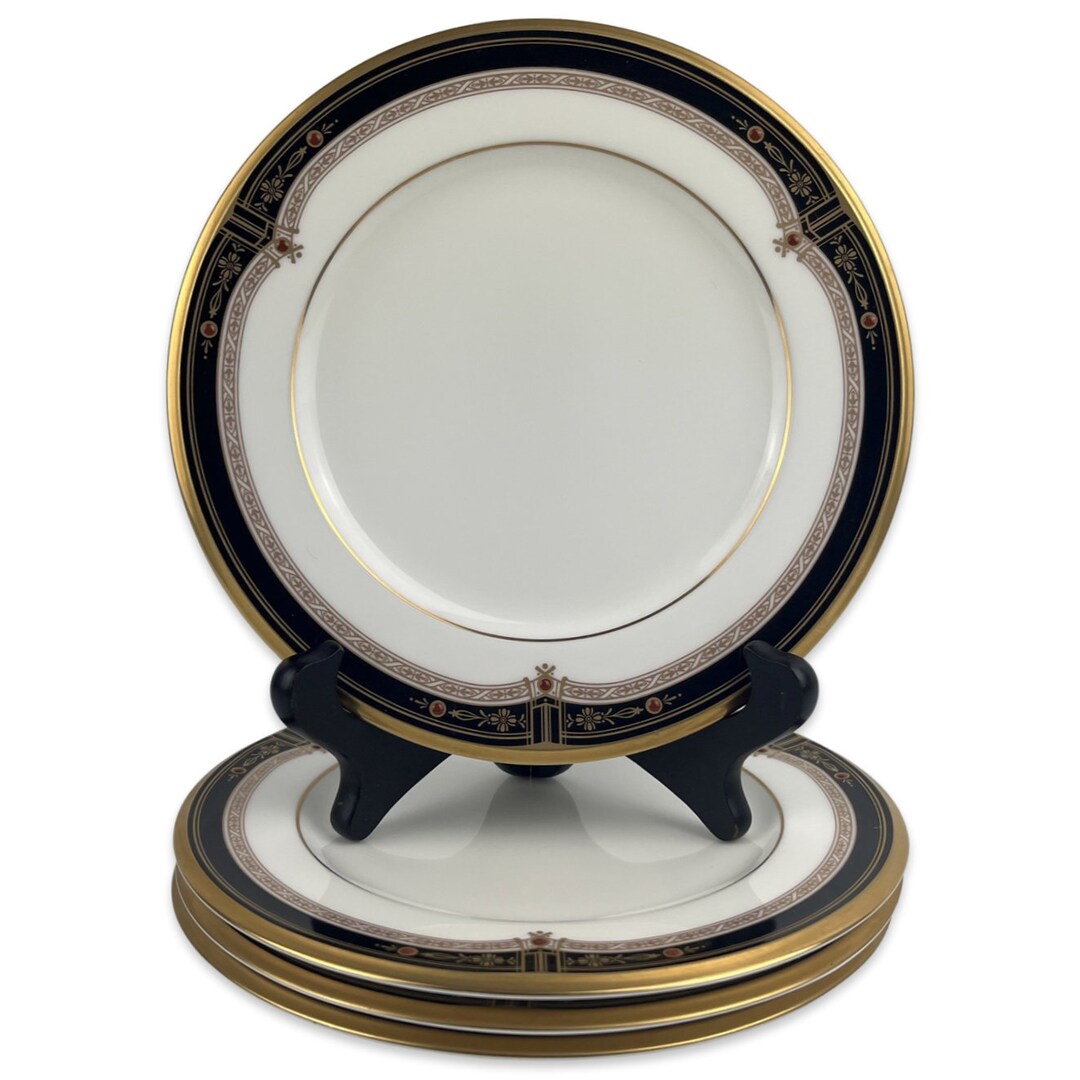 Noritake Gold and Sable Bread and Butter Plates Set of 4 Vintage 6 5/8 ...