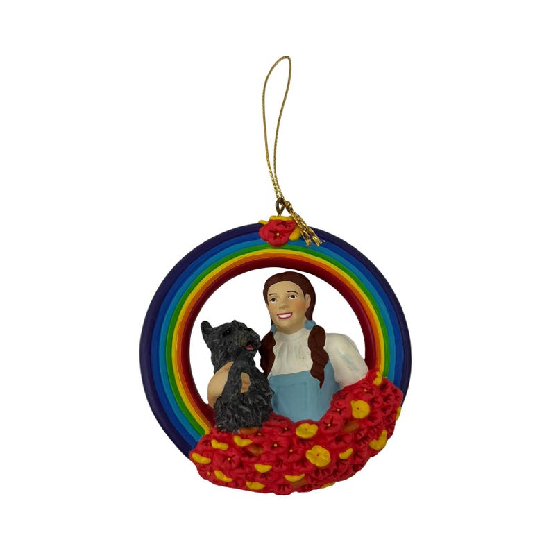 Wizard of Oz Dorothy and Toto Rainbow Christmas Ornament Vintage 2000 ...