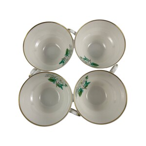Hanover China Silver Rose Footed Cups and Saucers Set of 4 Vintage ...