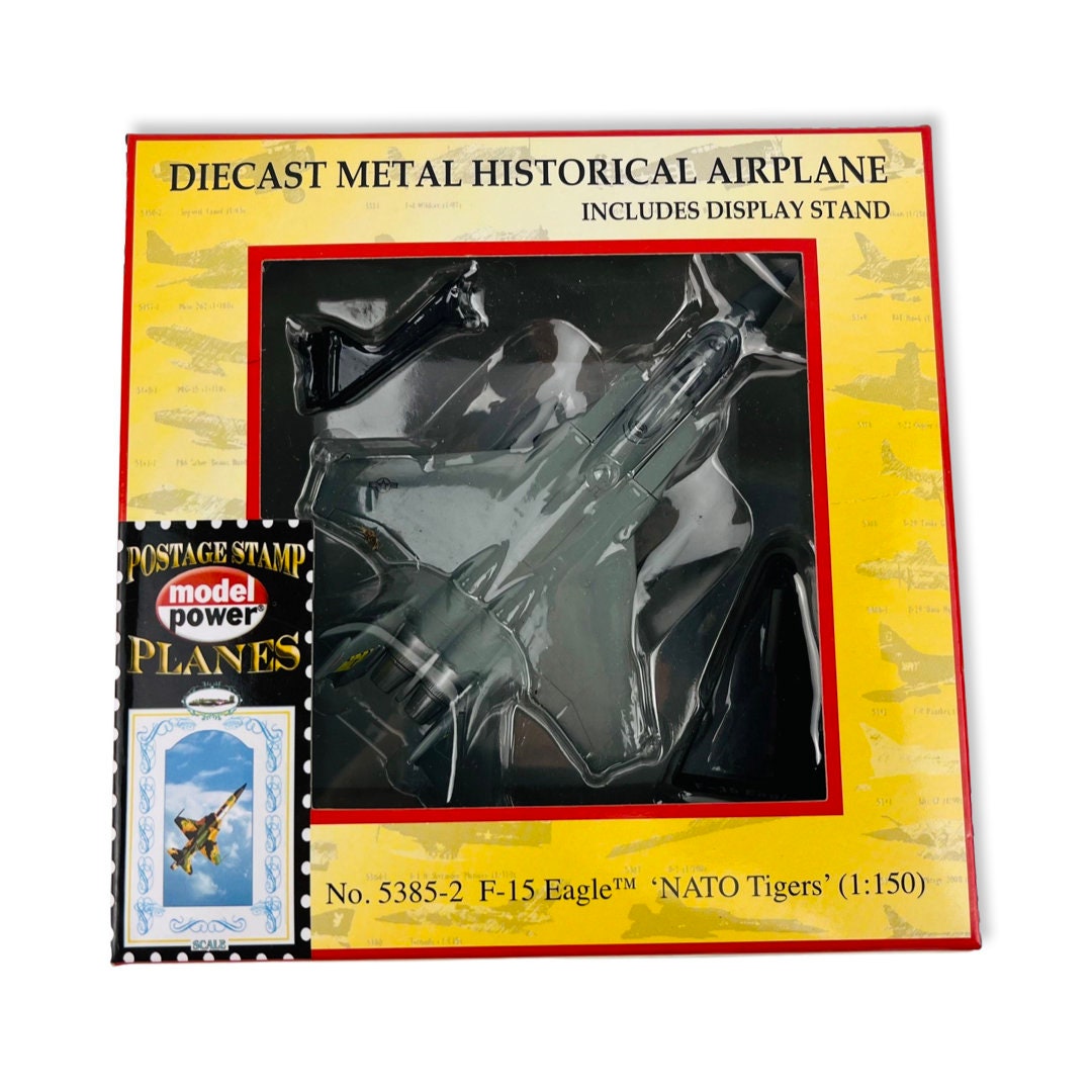Postage Stamp Model Power Diecast Aircraft F15 Eagle Nato Tigers 1:150 ...