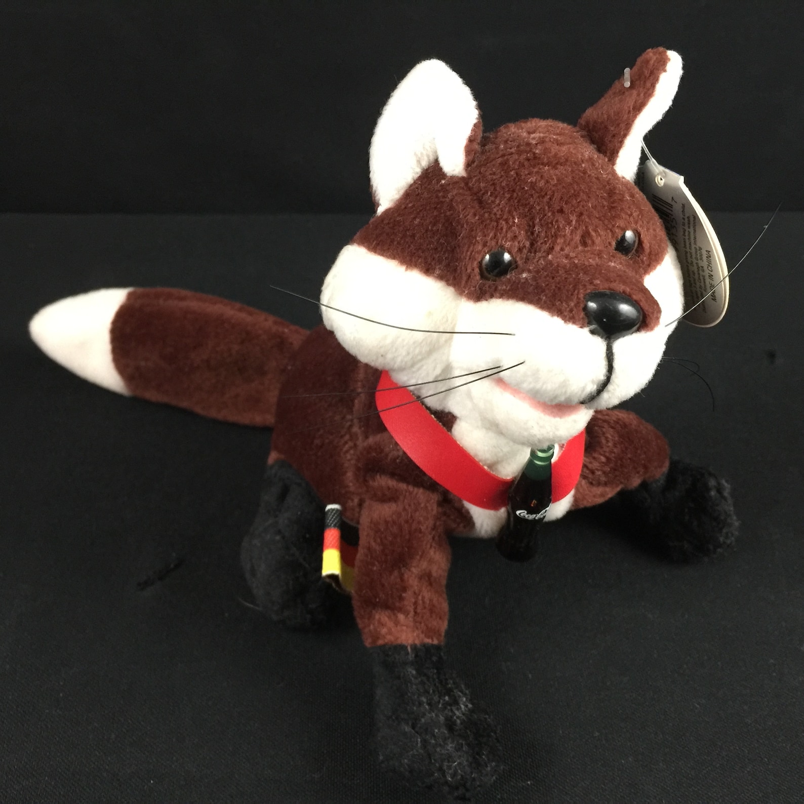 Coca Cola Stuffed Plush Set of 2 Bean Bag Reindeer in Vest and Hat 168 ...