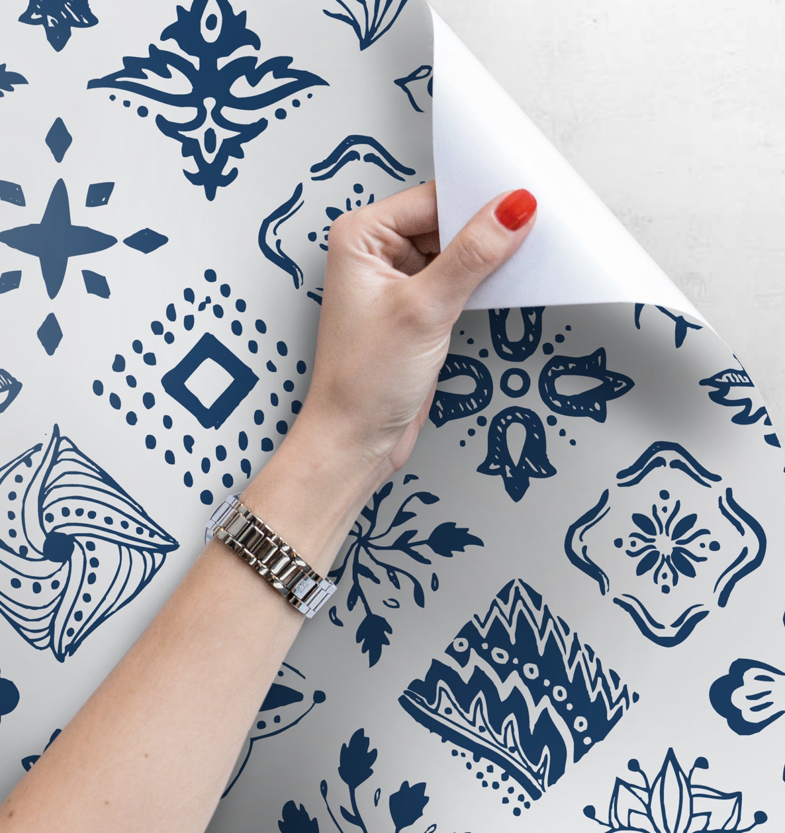 Signature Pattern Wallpaper, Removable, Temporary Wall Decal, Just Peel ...