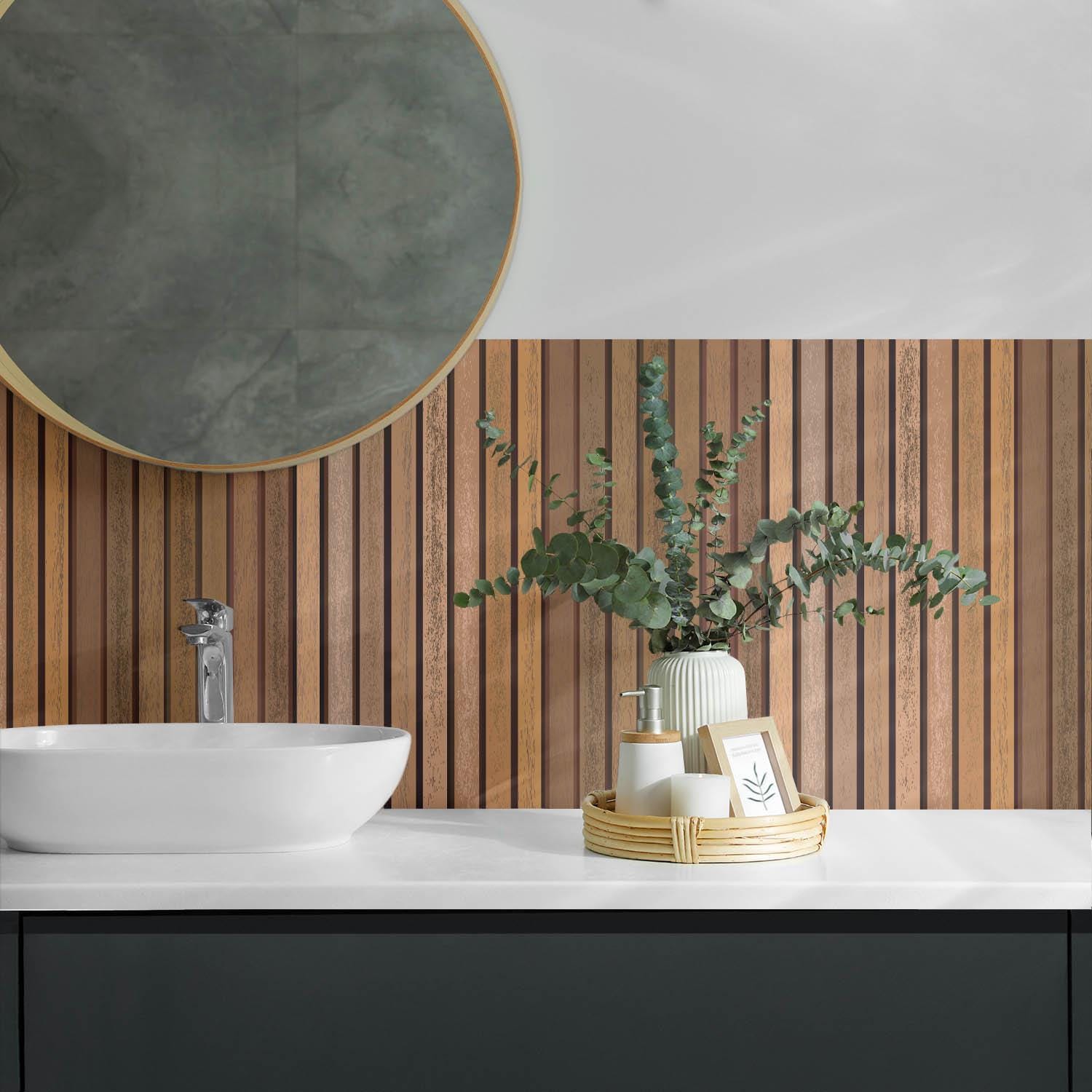 Boards Panel Stickers, Brown Peel and Stick Panels, Splashback Panel ...
