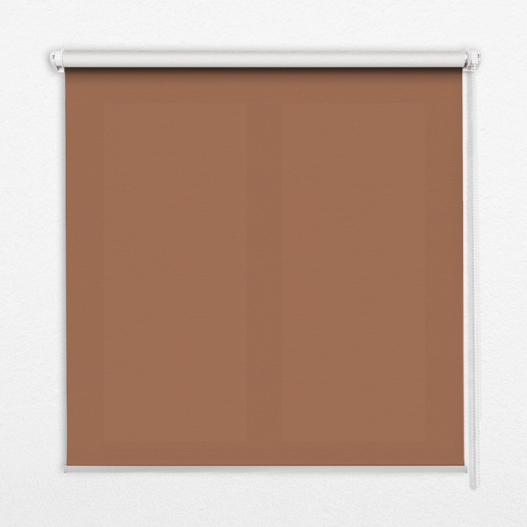 Roller Blinds, Light Diffusing or Darkening, Blackout, Brown, Solid ...